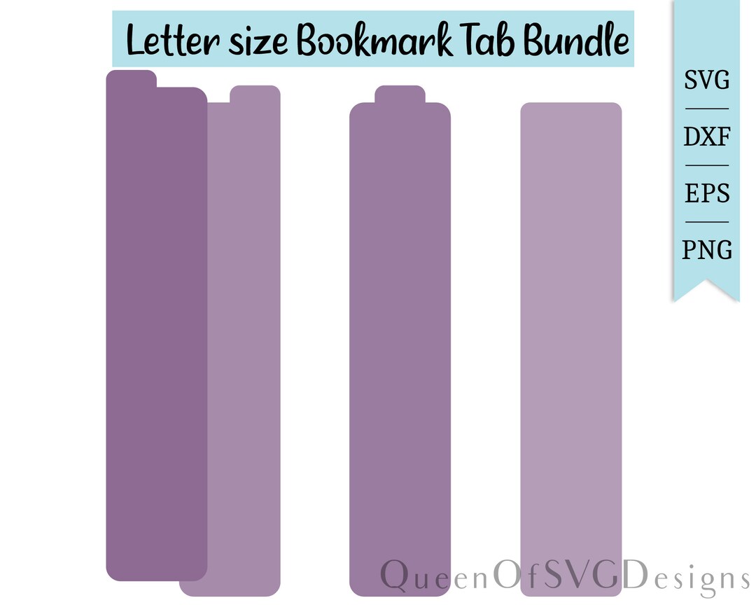 Letter Bookmark Tab Dividers Bundle SVG | Planning Clipart | Cut File ...