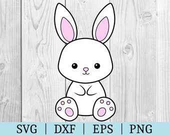 Rabbit SVG. Cricut Cut Files Layered. Silhouette Files. PNG - Etsy