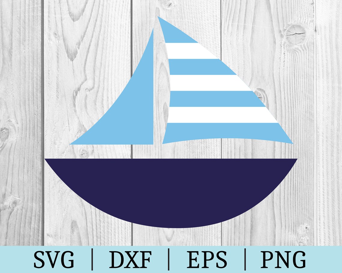 Sailboat SVG Vector Clipart Cut File Nautical File Svg | Etsy