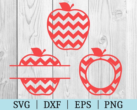 Chevron Apple Bundle SVG Teacher Clipart Cut File Cricut | Etsy