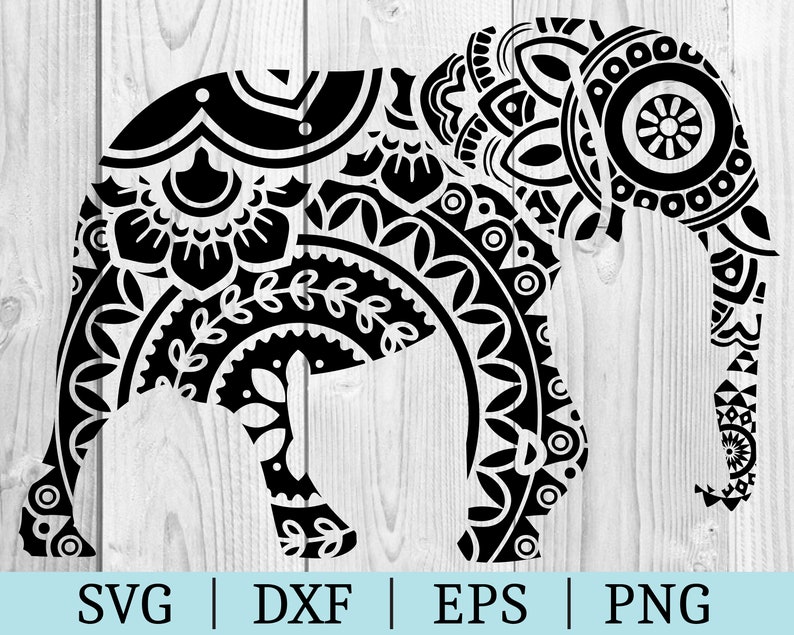 Mandala Elephant SVG Elephant Clipart Cut File Animal - Etsy