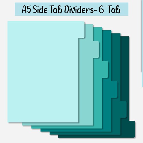Letter Side Tab Dividers-8 Tabs SVG Planning Clipart Cut - Etsy