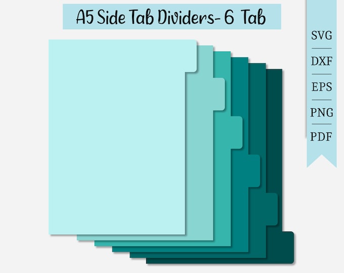 A5 Editable Dividers Template for Planners, Printable DIY Divider Tabs ...