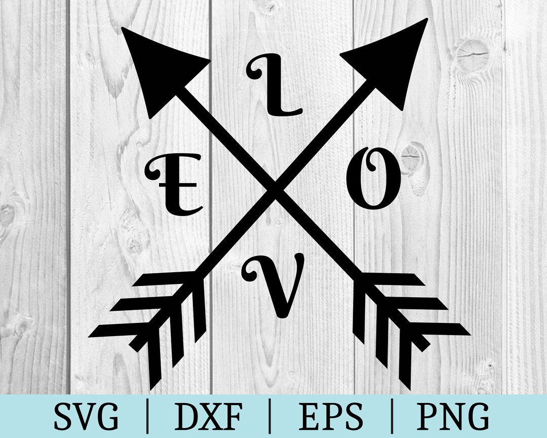 Crossed Arrows Love SVG | Valentine's Day Clipart | Cut File | Svg Dxf ...