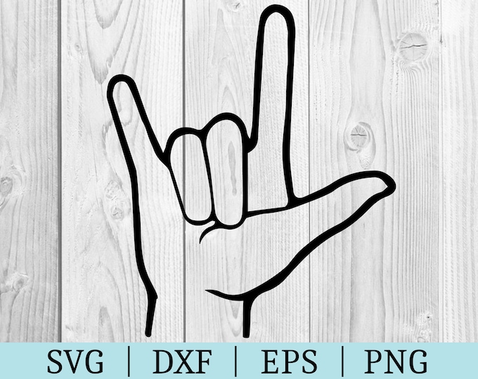 ASL I Love You, American Sign Language Cut Out, Love Hand,, Sign ...