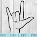 ASL I Love You SVG Sign Language Clipart Cut File ASL | Etsy