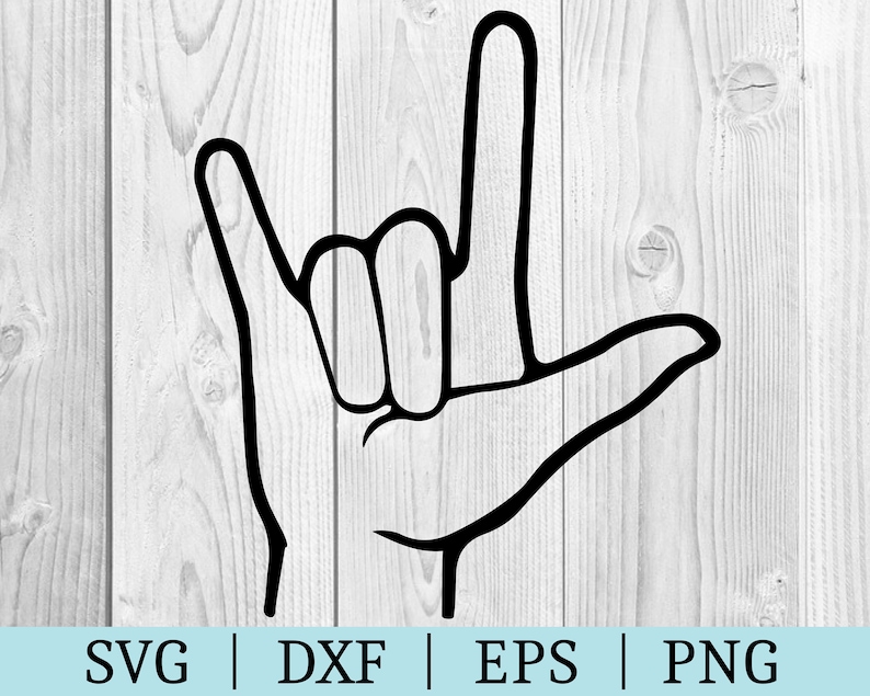 ASL I Love You SVG | Sign Language Clipart | Cut File | ASL File | Svg ...