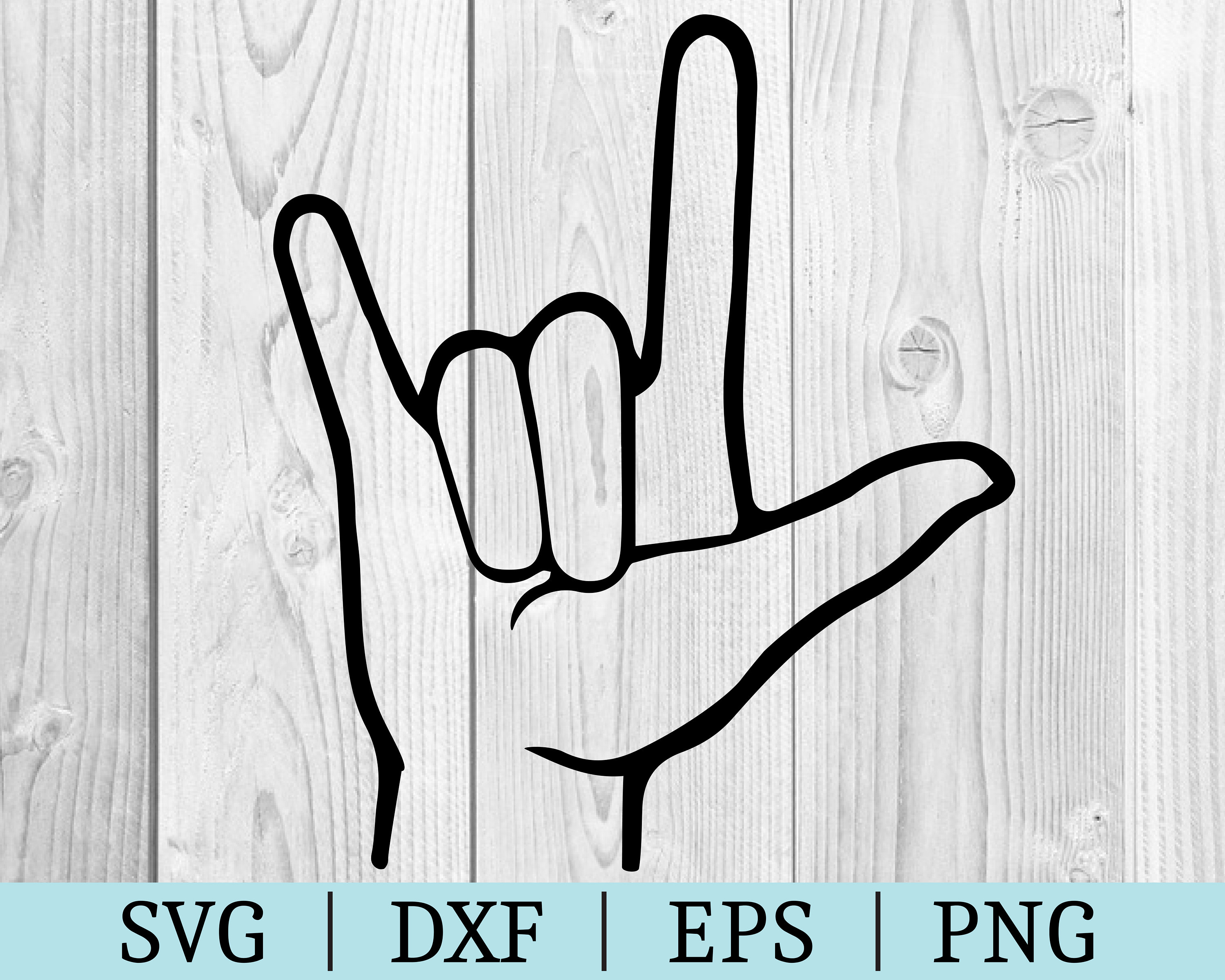 ASL I Love You SVG Sign Language Clipart Cut File ASL - Etsy