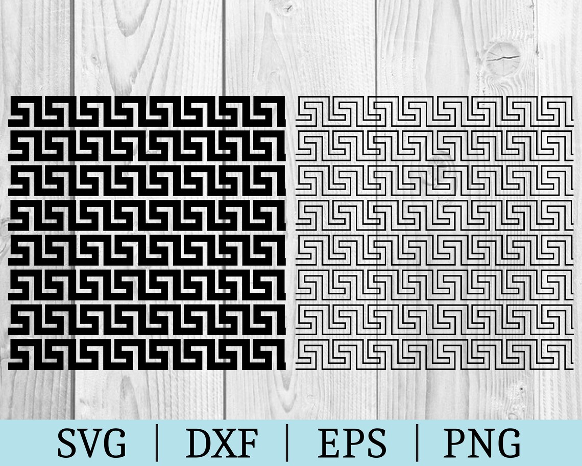 Greek Wave Pattern Bundle SVG Seamless Pattern Clipart Cut | Etsy