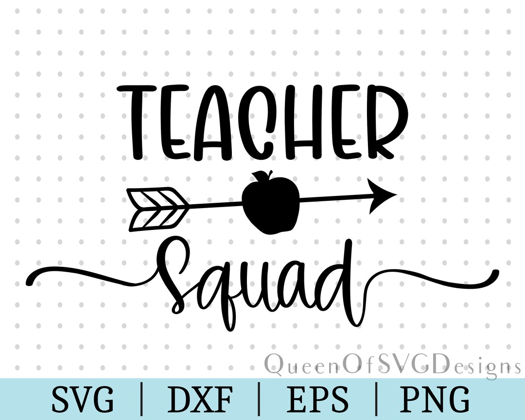 Teacher Squad SVG | Vector Clipart | Back to School File | Svg Dxf Eps ...