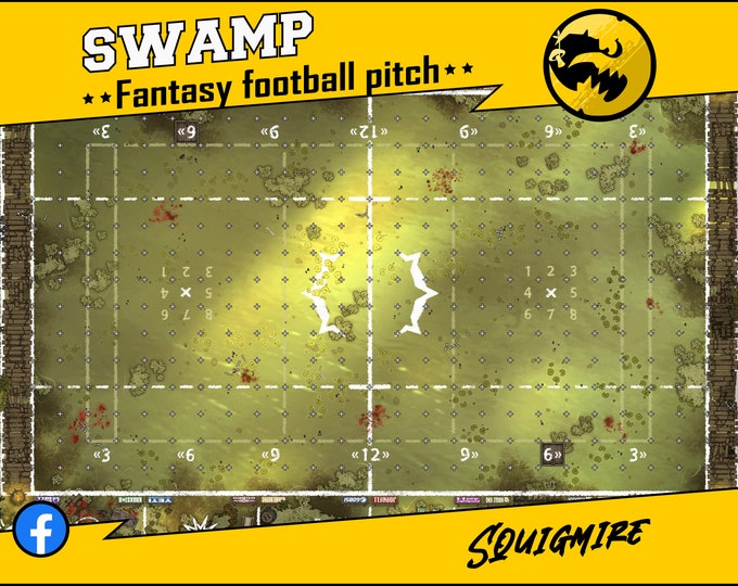 SWAMP Pitch, Blood Bowl Compatible Game Mat by Squigmire - Etsy