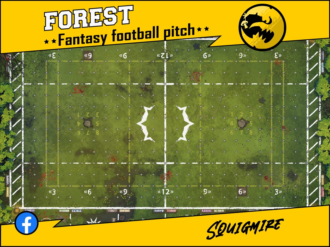 FOREST Pitch, Blood Bowl Compatible Game Mat by Squigmire - Etsy