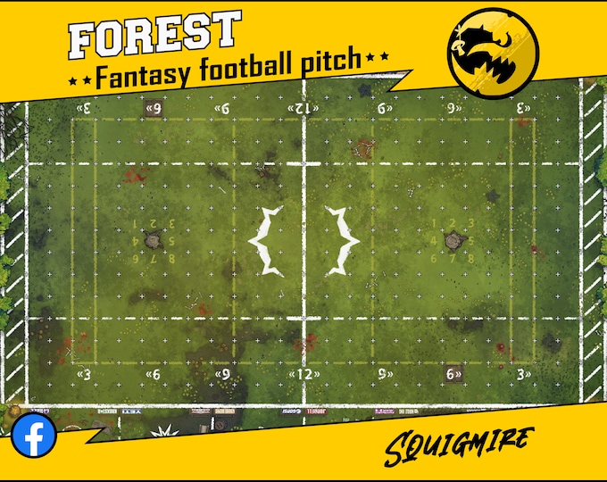 FOREST Pitch, Blood Bowl Compatible Game Mat by Squigmire - Etsy