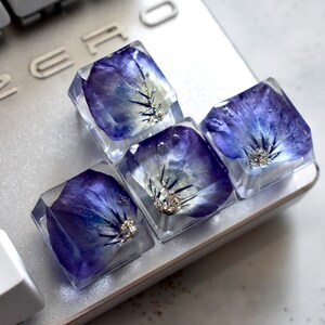 4PCS Resin Floral Keycaps Set for Mechanical Keyboard | Arrow Keys With ...
