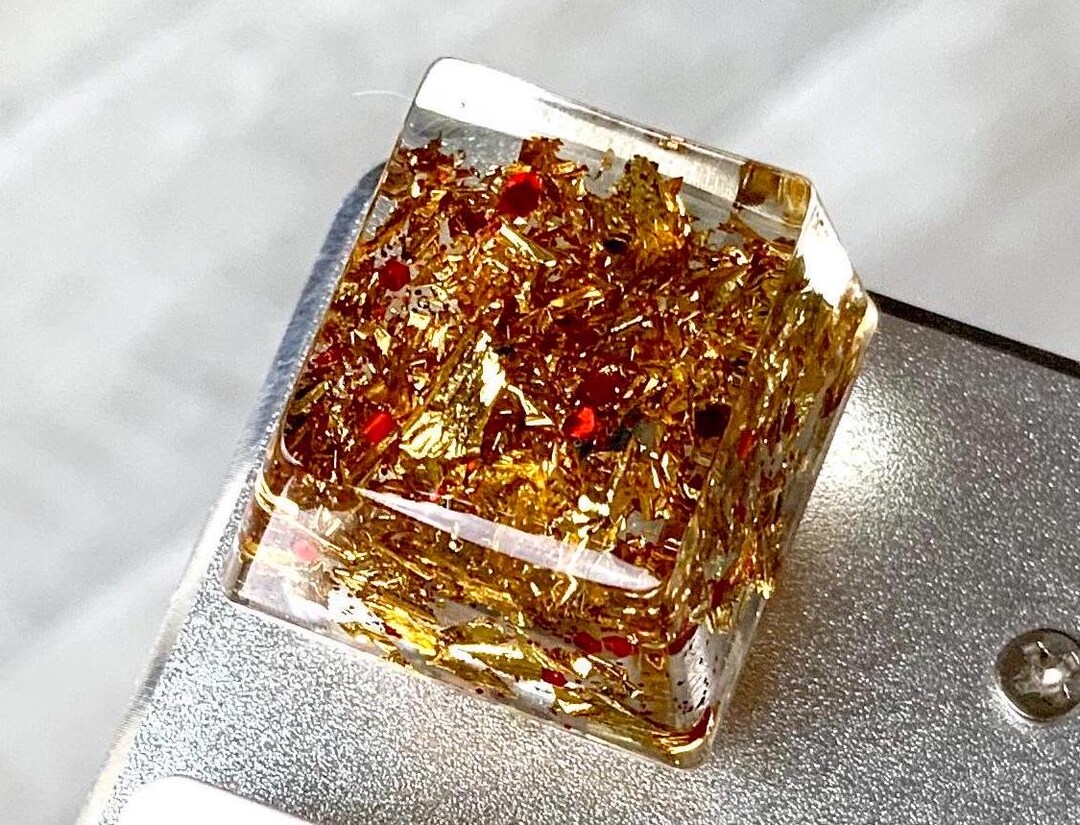 Custom Escape Key for Mechanical Keyboard | Gold & Red | Handmade ...