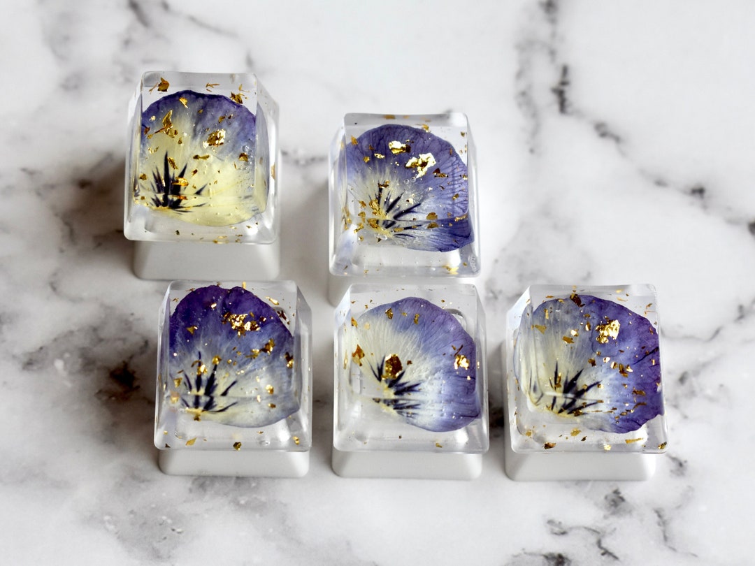 5PCS Resin Floral Keycaps Set for Mechanical Keyboards for Arrow and ...