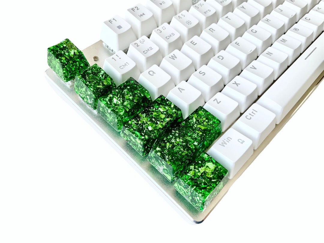 Handcrafted Emerald Resin Keycaps for Mechanical Keyboard | Mx-style ...
