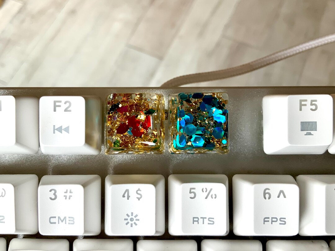 Esc Resin Keycaps With Glitter and Gold for Mechanical Keyboard | OEM ...