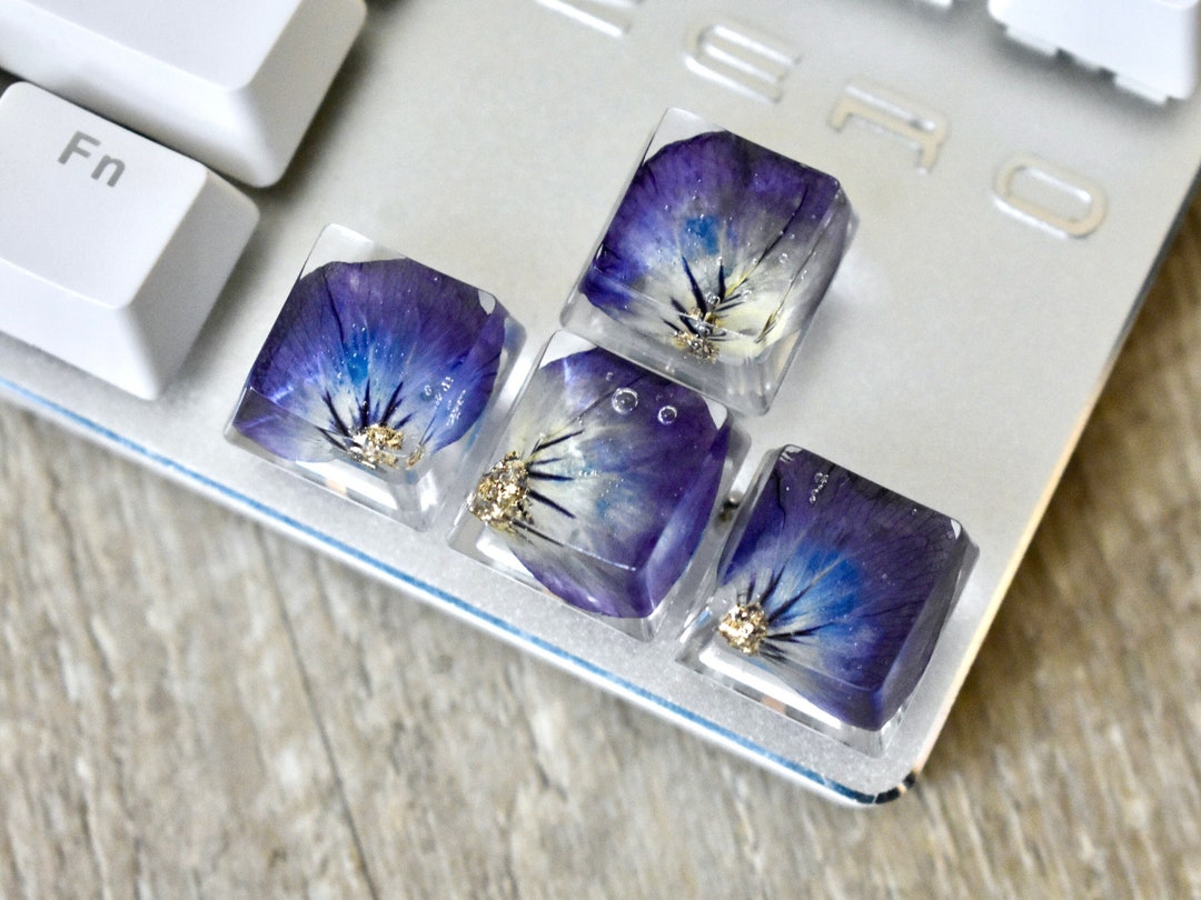 4PCS Resin Floral Keycaps Set for Mechanical Keyboard Arrow Keys With ...