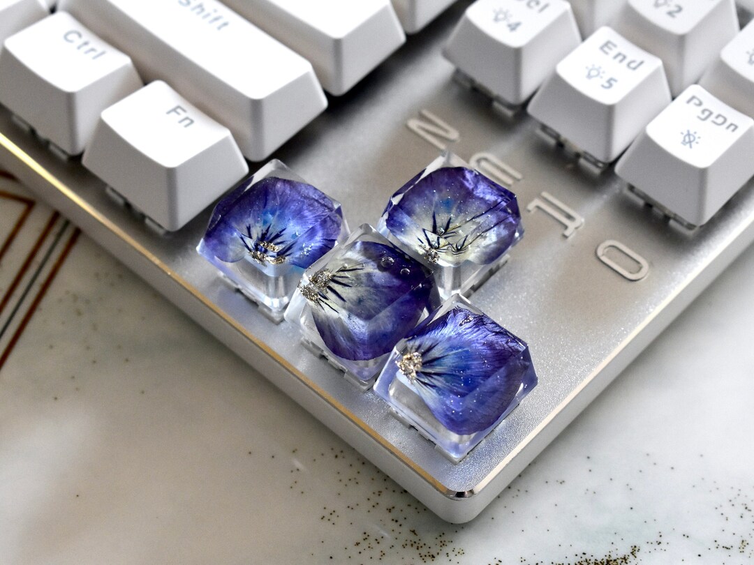4PCS Resin Floral Keycaps Set for Mechanical Keyboard | Arrow Keys With ...