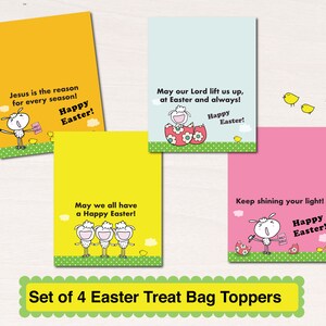 Easter Treat Bag Toppers, Printable Christian Toppers, Sunday School ...