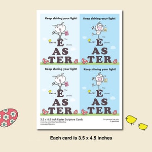 Kid's Easter Cards, Printable Christian Easter Card, Sunday School ...