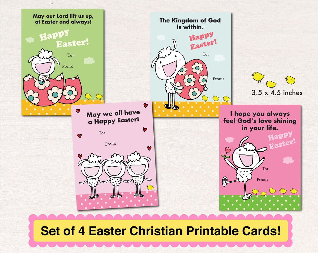 Easter Cards, Printable Christian Easter Card, Kids Sunday School - We ...