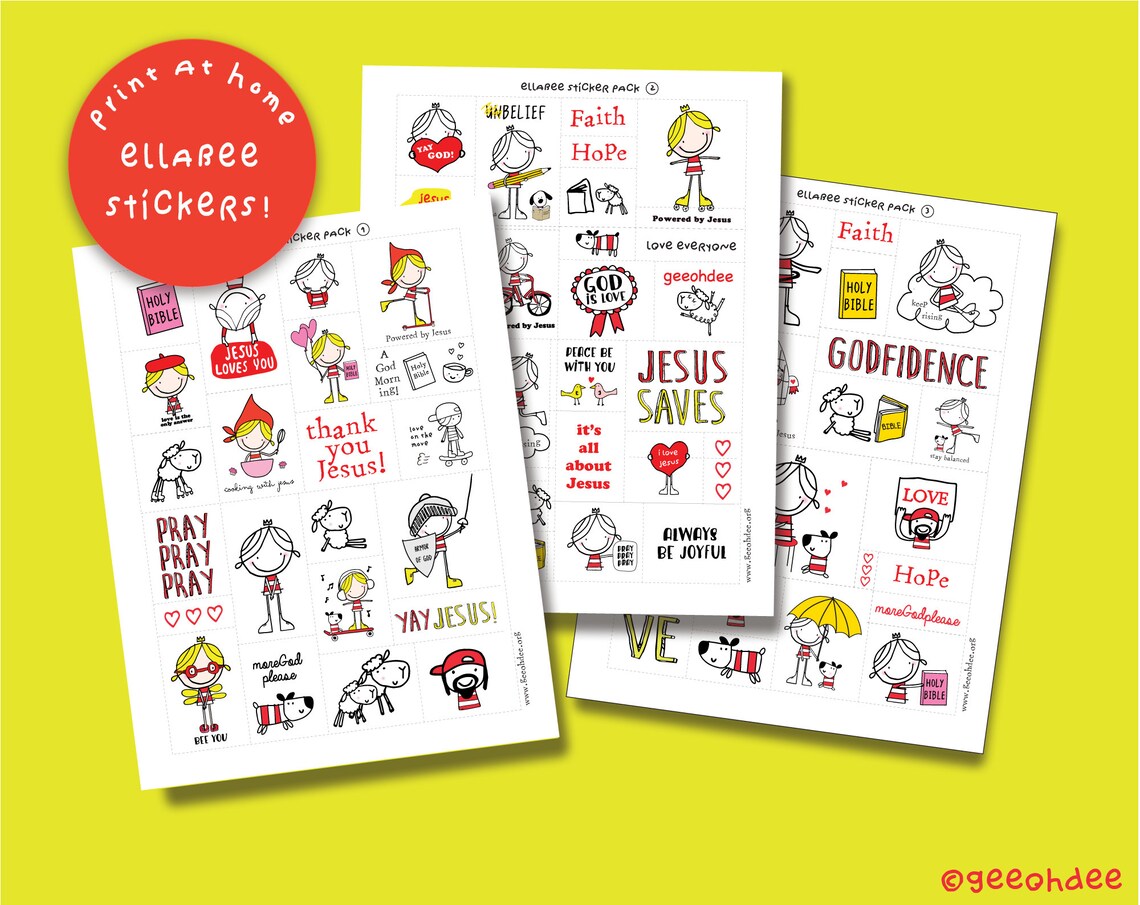 Printable Christian Stickers Planner Stickers Journal Stickers Bible ...