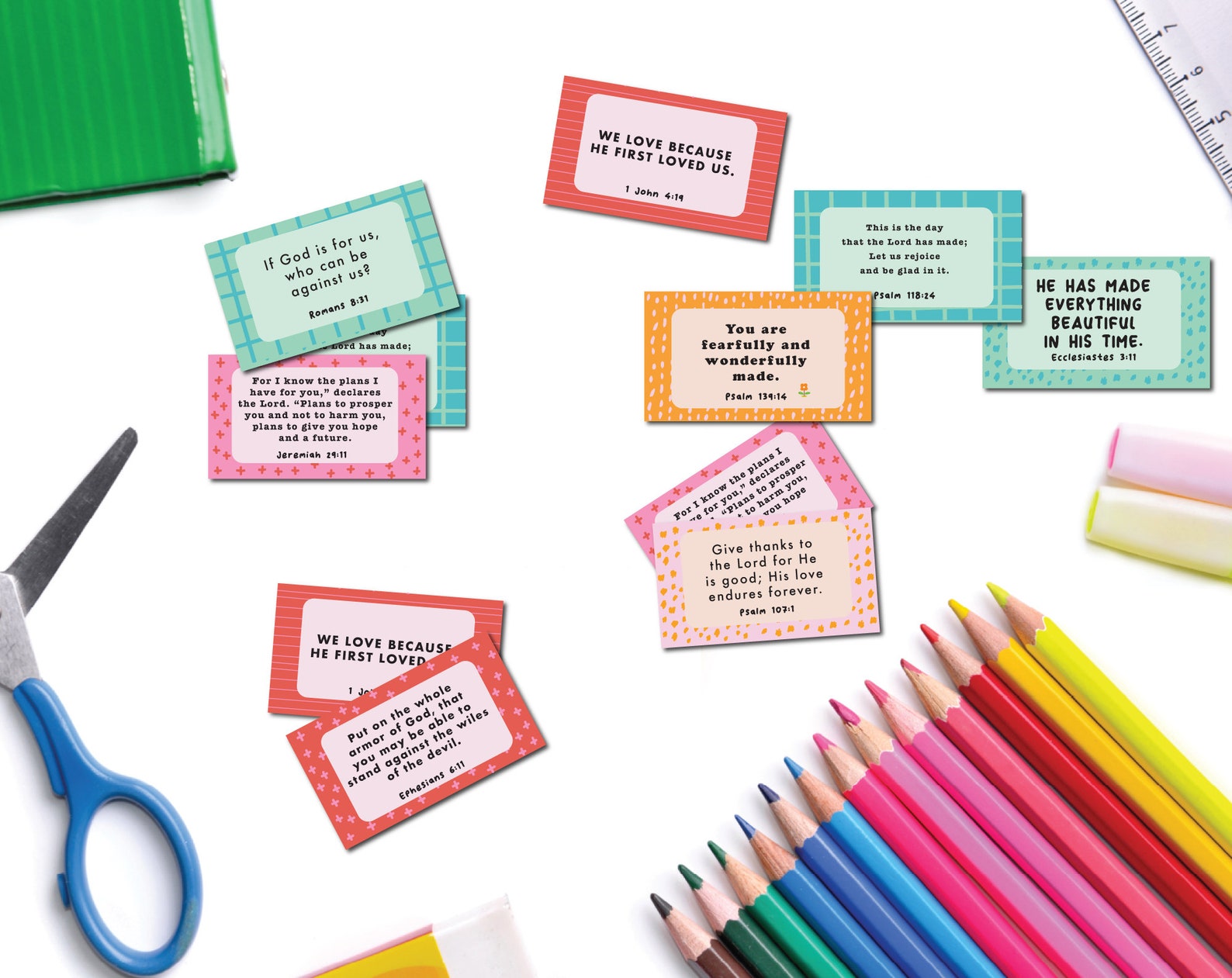 Printable Scripture Cards Kids Affirmation Cards Self Affirmation Cards ...