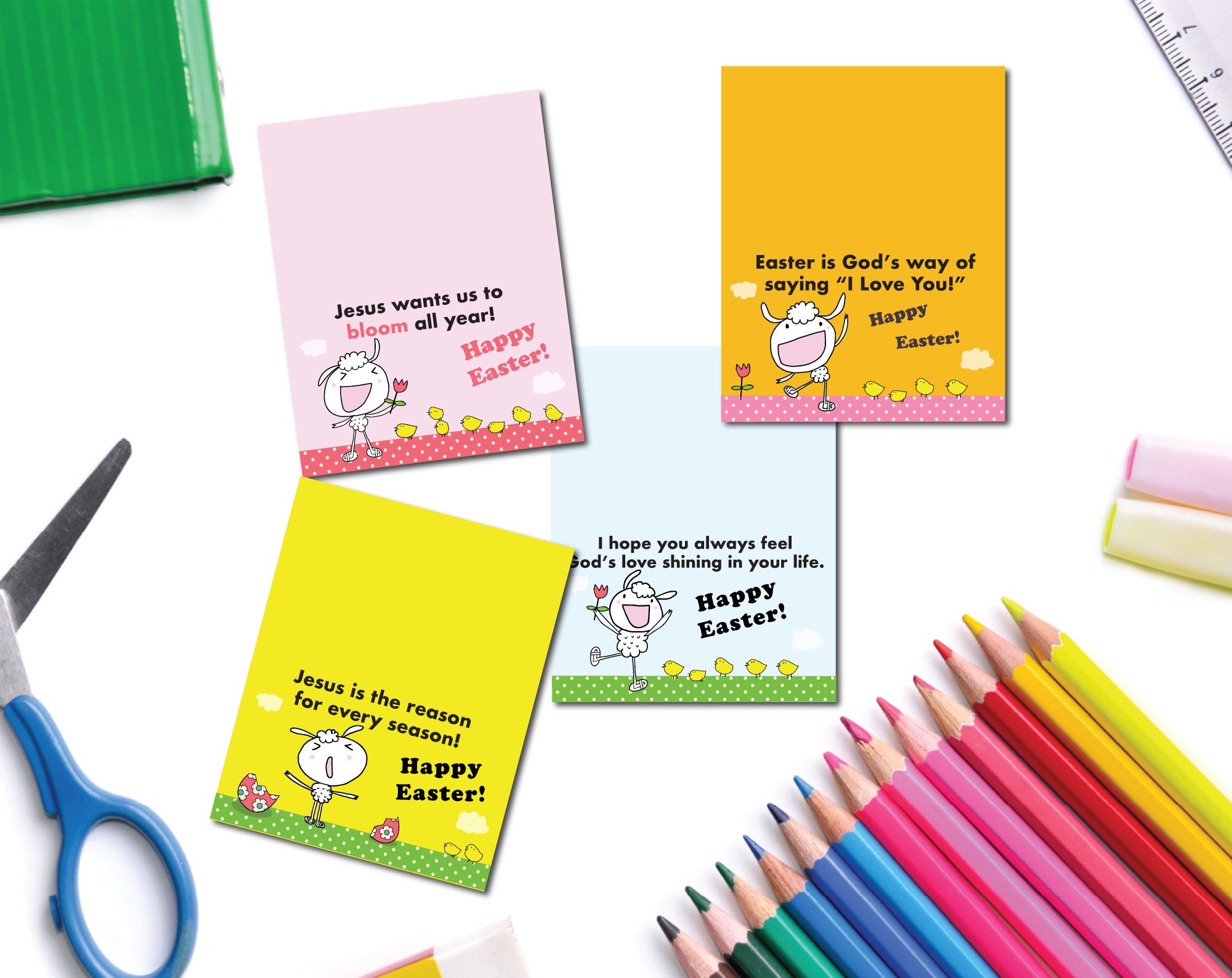 Easter Scripture Treat Bag Toppers, Printable Christian Toppers, Goodie ...
