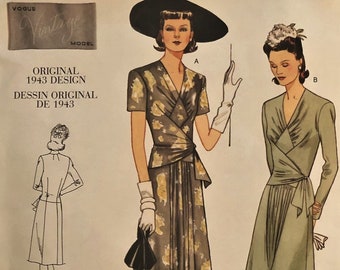 Vintage 90's, Front Button Dress in 2 Lengths Sewing Pattern Simplicity ...