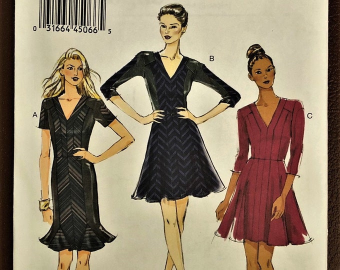 Visual Interest Dress With Unique Seam Details and Skirt & Sleeve ...