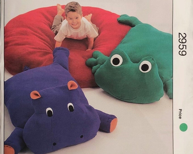 Super Cute and Comfy, Large Lounge Pillows - Frog, Hippo or Circular ...