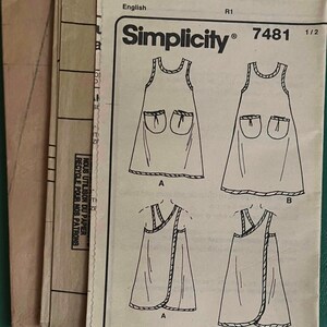 Delightfully Old Fashioned Cross Over Apron in 2 Lengths Vintage 90's ...