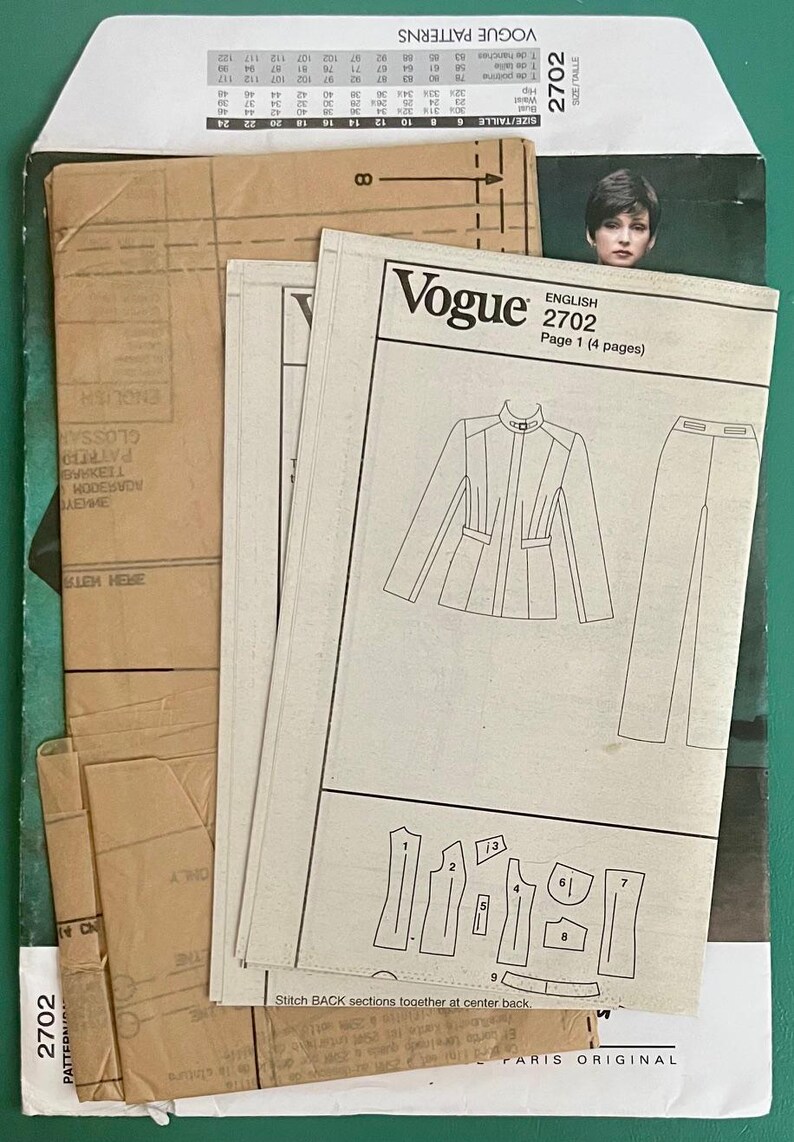 Vintage 2002, Designer Montana Statement Pantsuit Sewing Pattern Vogue ...