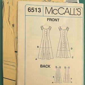 Vintage 90's, Soft & Pretty Dress, Jumpsuit or Romper Sewing Pattern ...