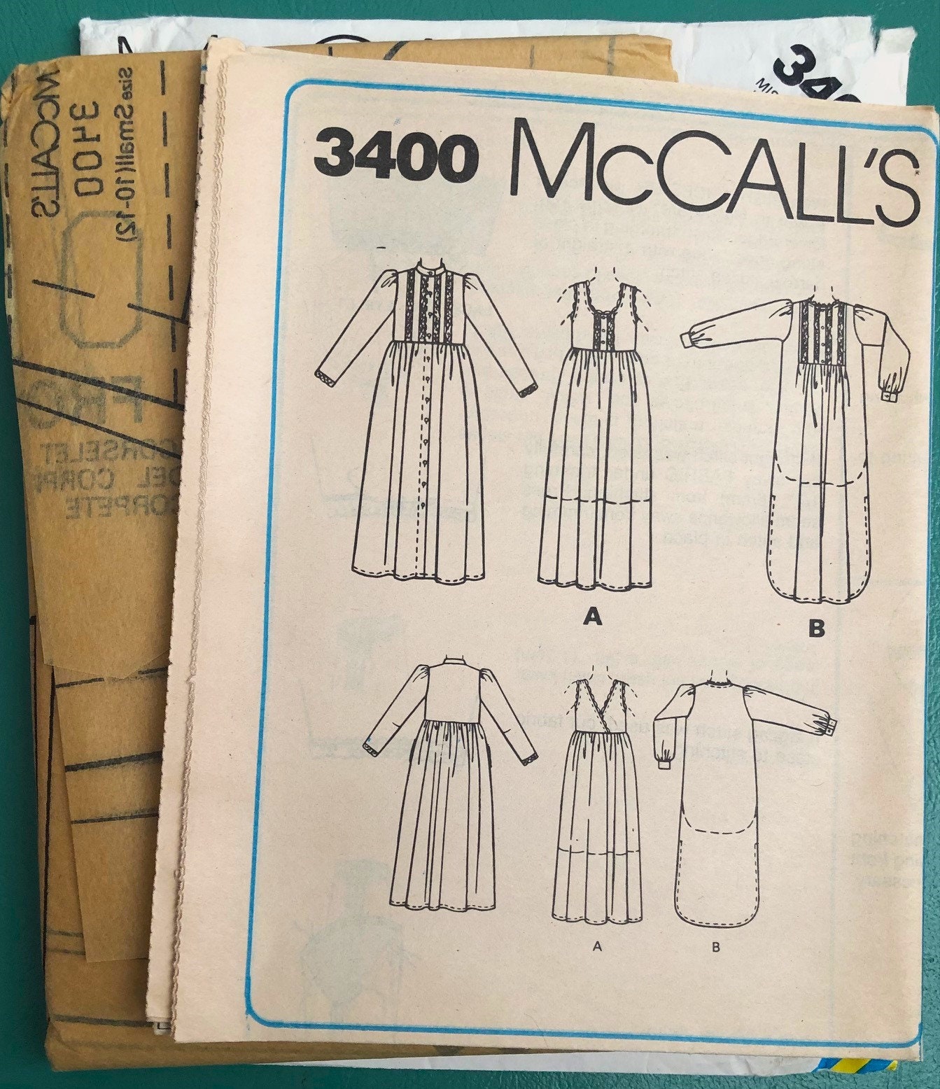 Vintage 1980's, Delightfully Old Fashioned Robe & Nightgowns in 3 ...