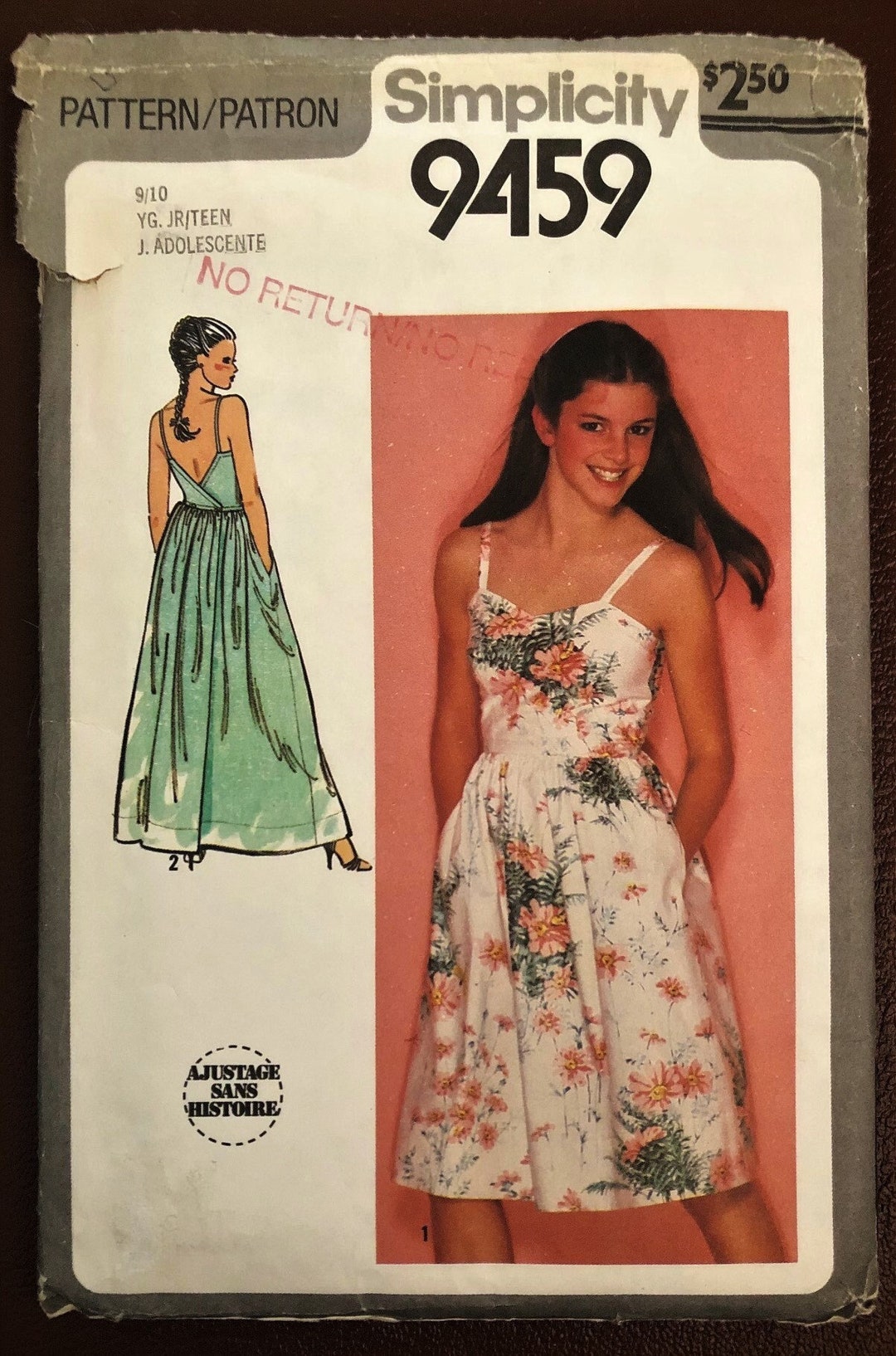 Sweet & Pretty, Vintage 80's, Back Wrap Dress in Two Lengths With ...