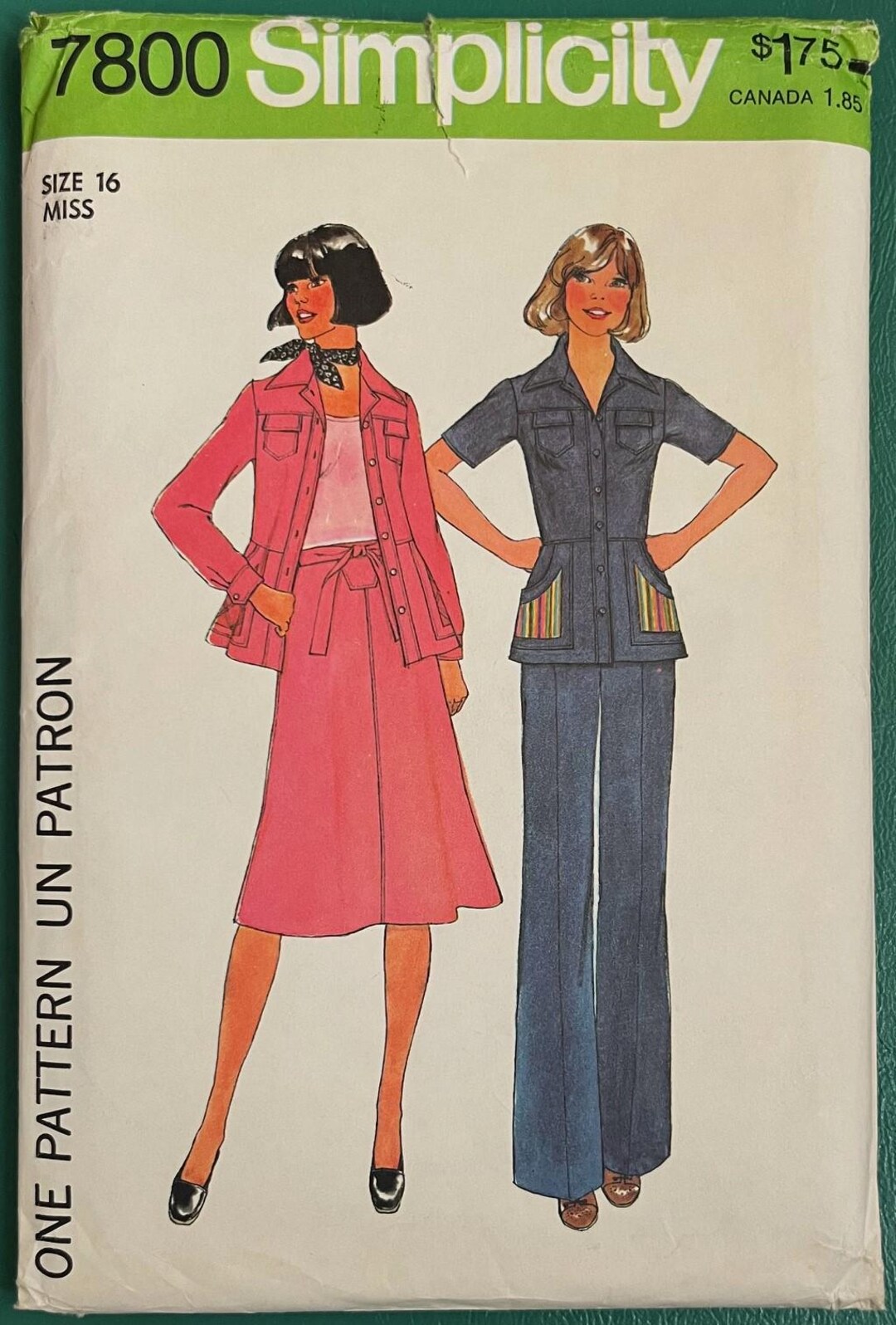 Super Cute, Vintage 70's Shacket, Wrap Skirt & Flare Pants Sewing ...