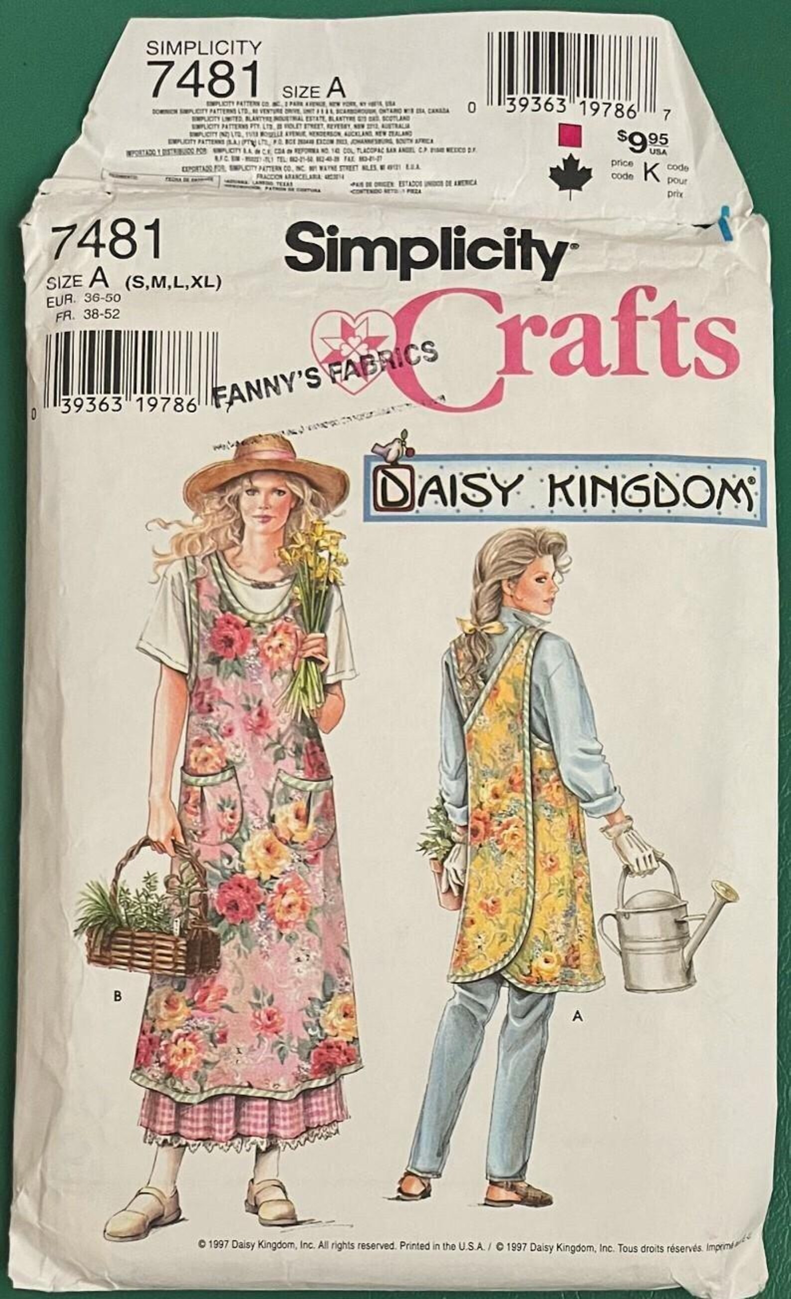 Delightfully Old Fashioned Cross Over Apron in 2 Lengths Vintage 90's ...