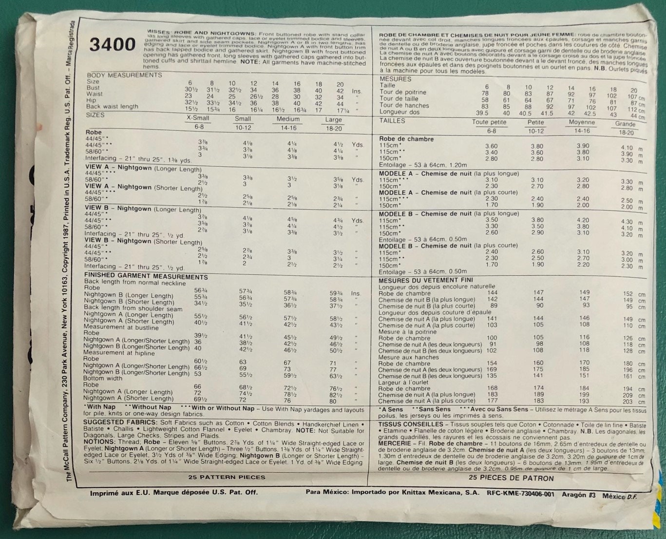 Vintage 1980's, Delightfully Old Fashioned Robe & Nightgowns in 3 ...