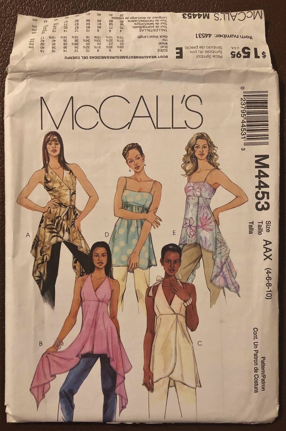 Graceful and Feminine Selection of Tunic Tops Sewing Pattern Mccall's ...