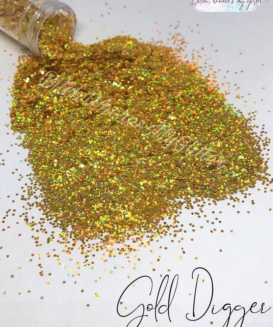 Holographic Chunky Glitter gold Digger - Etsy