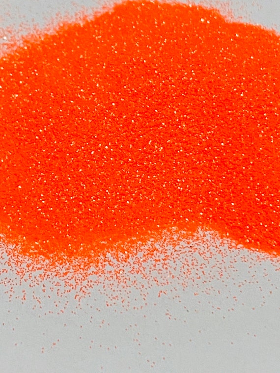 Neon Orange Ultra Fine Glitter construction Zone - Etsy