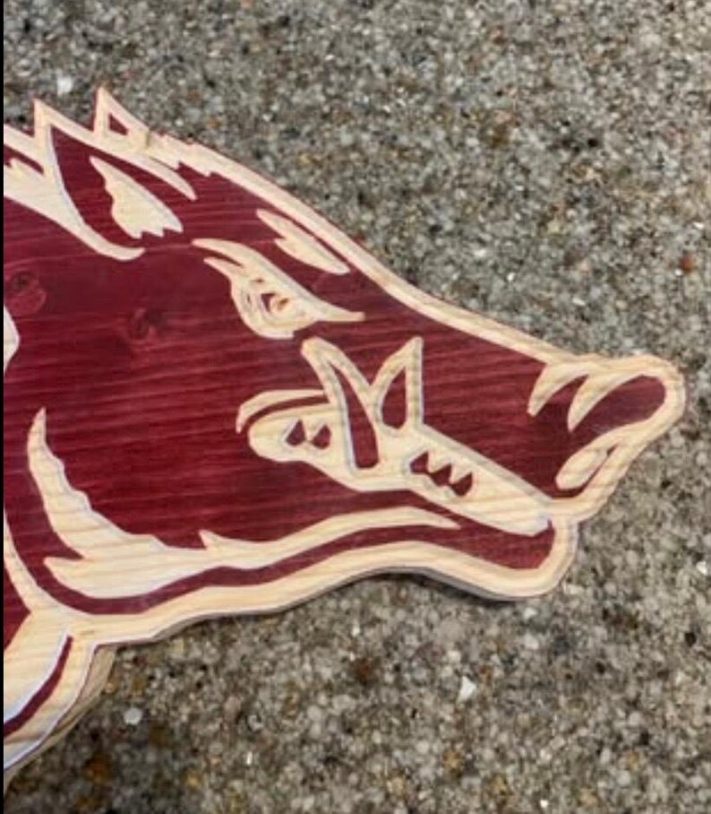 Arkansas Razorbacks Hog Logo Sign - Etsy