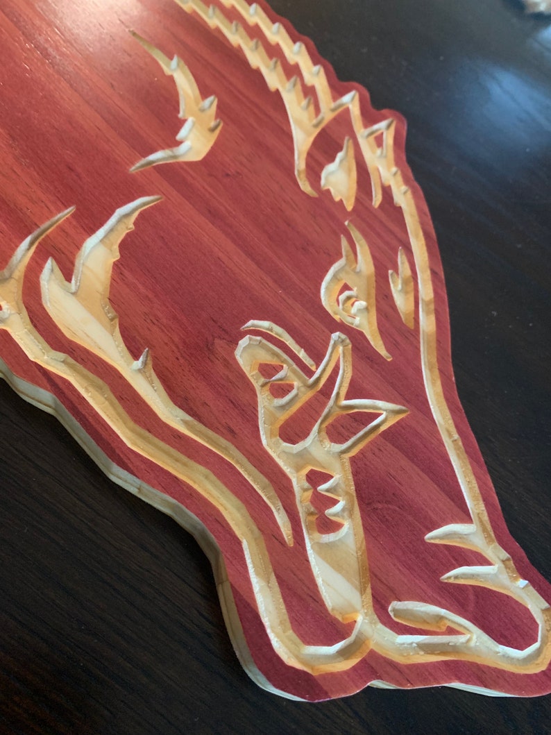 Arkansas Razorbacks Hog Logo Sign - Etsy