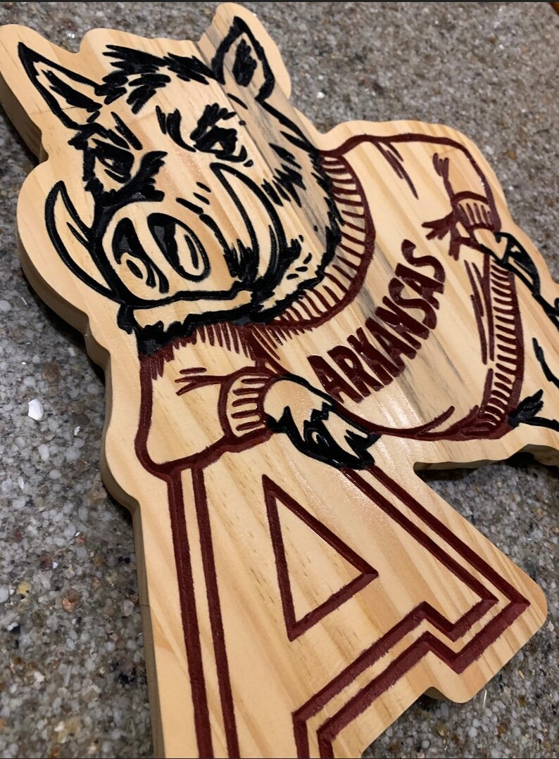 Arkansas Razorbacks Leaning Hog Sign - Etsy