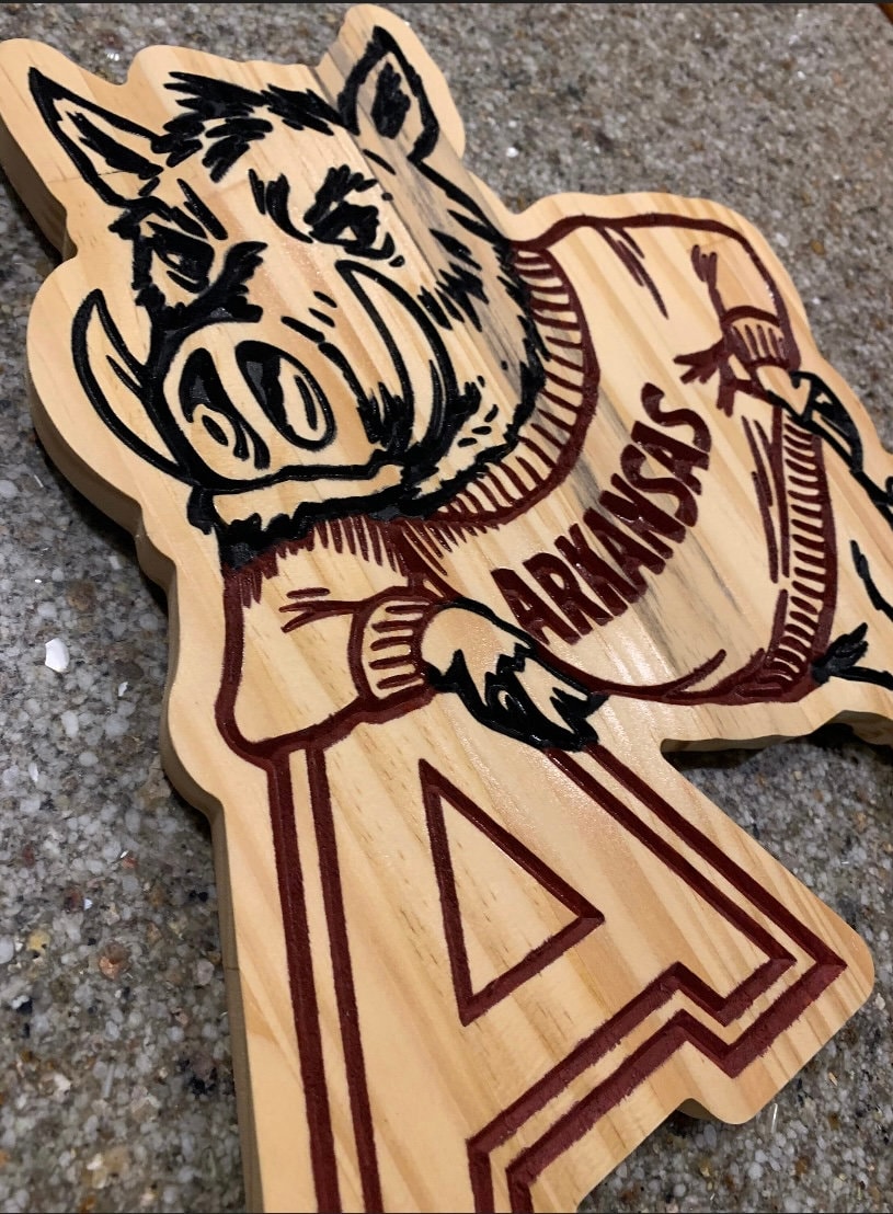 Arkansas Razorbacks Leaning Hog Sign - Etsy