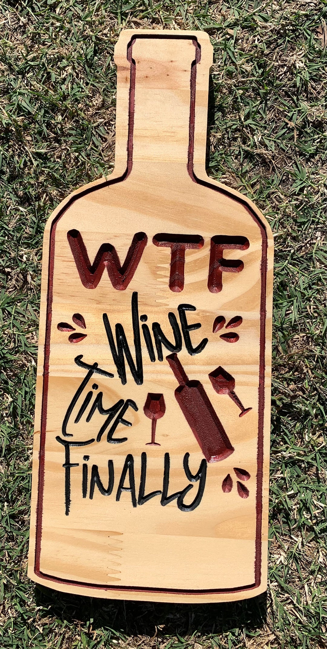 Wine Time Finally Sign - Etsy