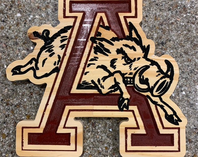Running Razorback Metal Art - Etsy